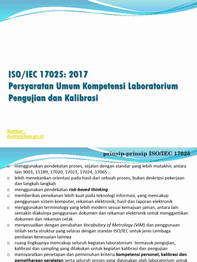 SNI ISO-IEC 17025-2017 - 19-02-2022 - Web | PDF