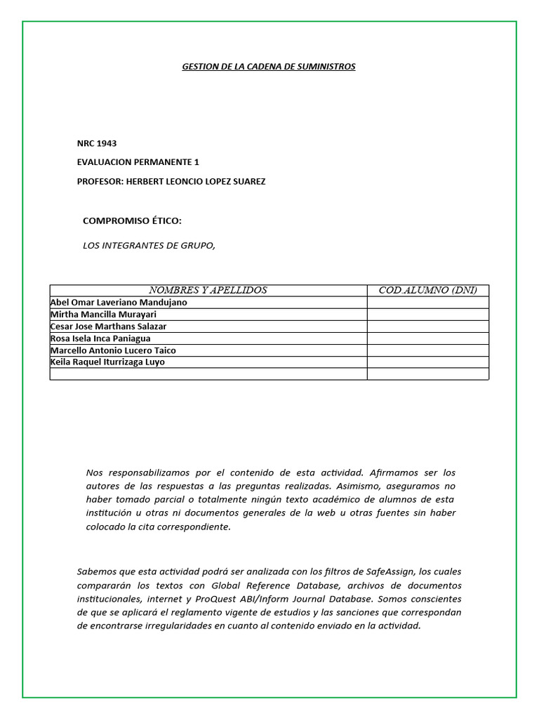 Ep 1 Gestion de La Cadena de Suministros | PDF | Logística | Calidad (comercial)