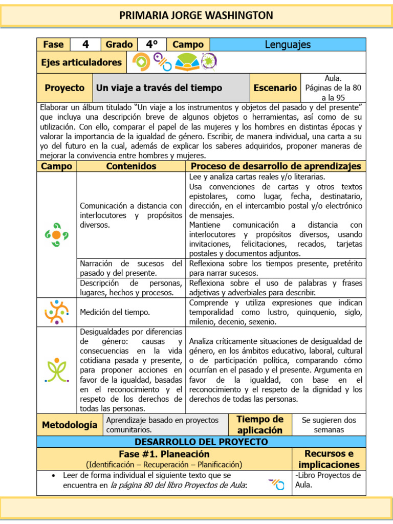 Proyecto: Un viaje a través del tiempo | PDF | Verbo | Adverbio