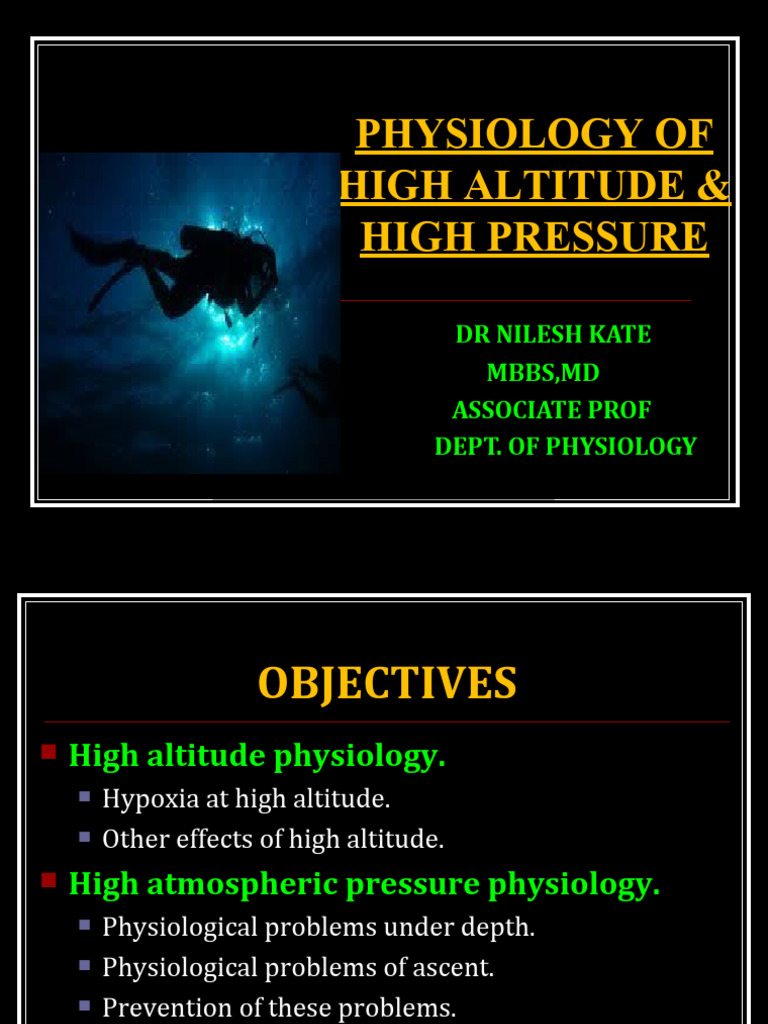 High Altitude Physiology Overview | PDF | Atmosphere Of Earth | Hypoxia ...