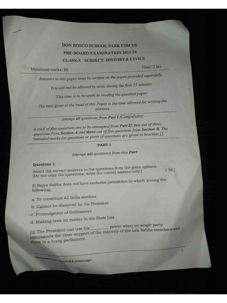 History N Civics DBPC | PDF