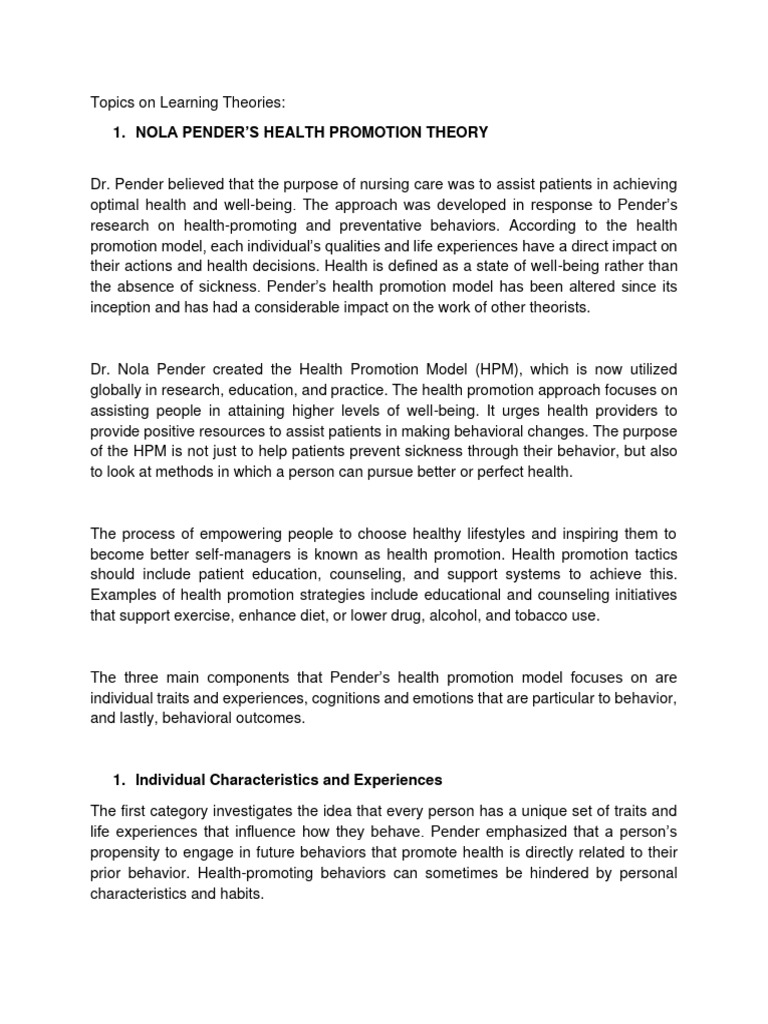 NCM 102 Theories | PDF | Classical Conditioning | Self Efficacy