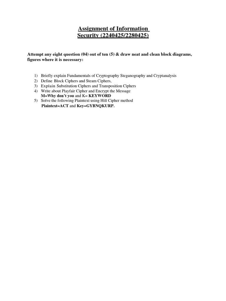 Information Security Assignment | PDF | Computers