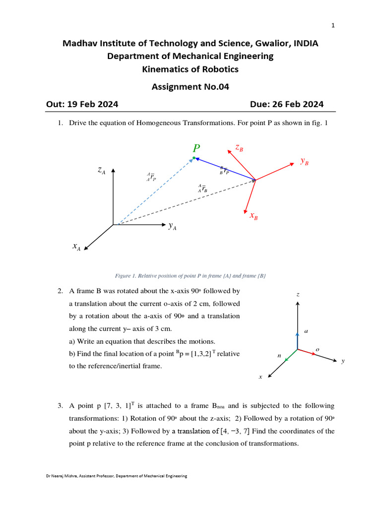 Assignment No.4 | PDF | Cartesian Coordinate System | Rotation Assignment No.4 | PDF | Cartesian Coordinate System | Rotation