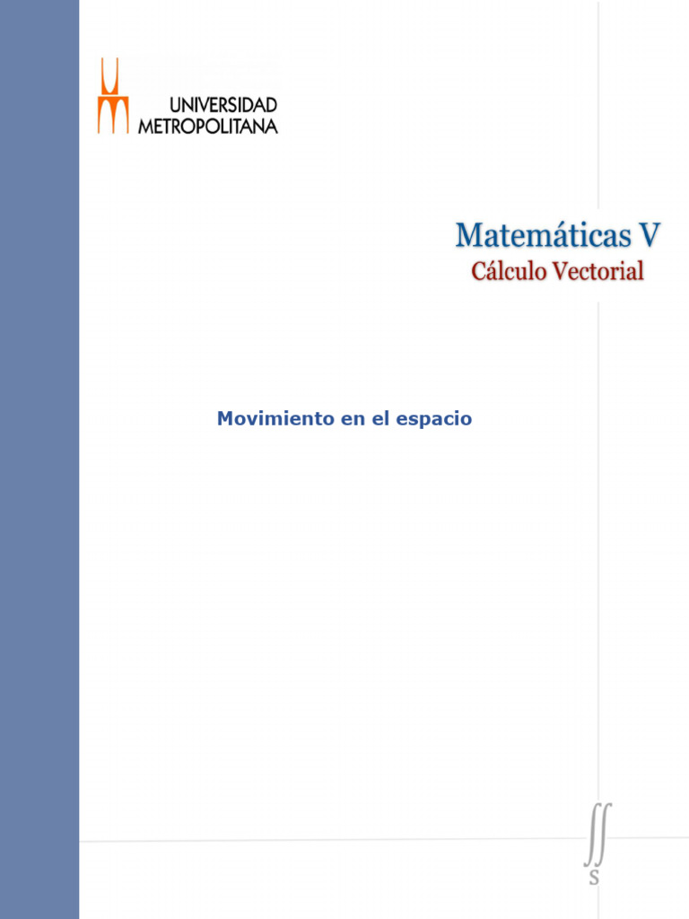 6 Movimiento en El Espacio | PDF | Aceleración | Vector Euclidiano