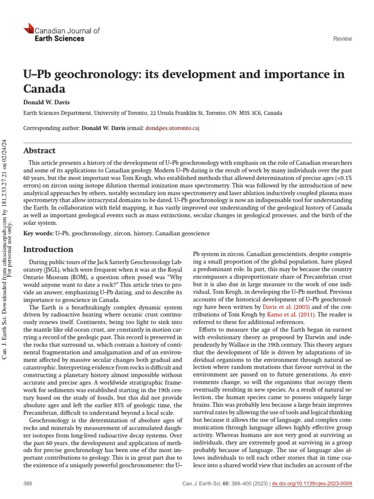 Davis, D. (2023) | PDF | Scientific Method | Earth Sciences