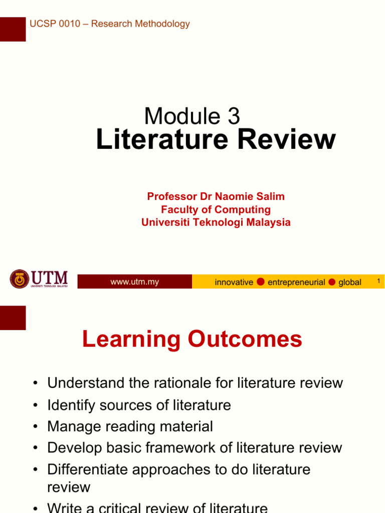 Module 3 - Literature Review | PDF | Methodology | Academic Journal