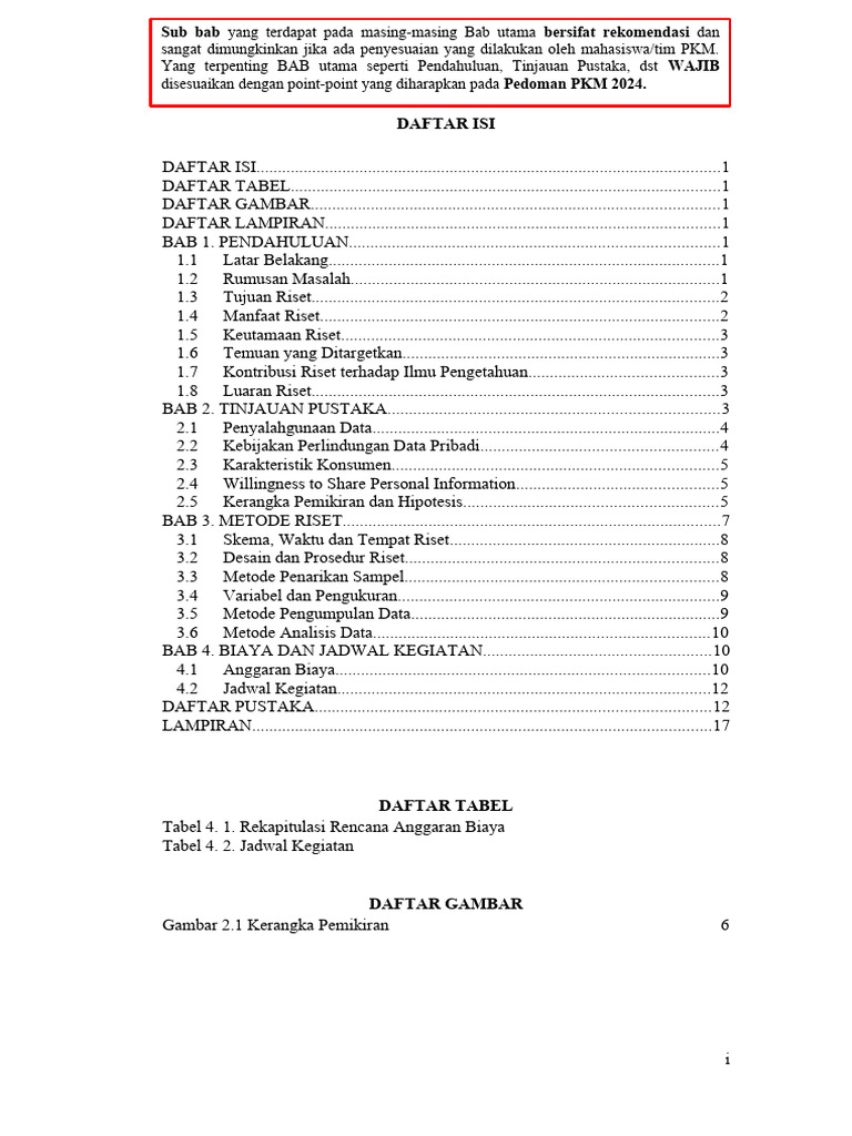 Update 14 Feb 24 - Template Proposal PKM-RSH 2024 | PDF