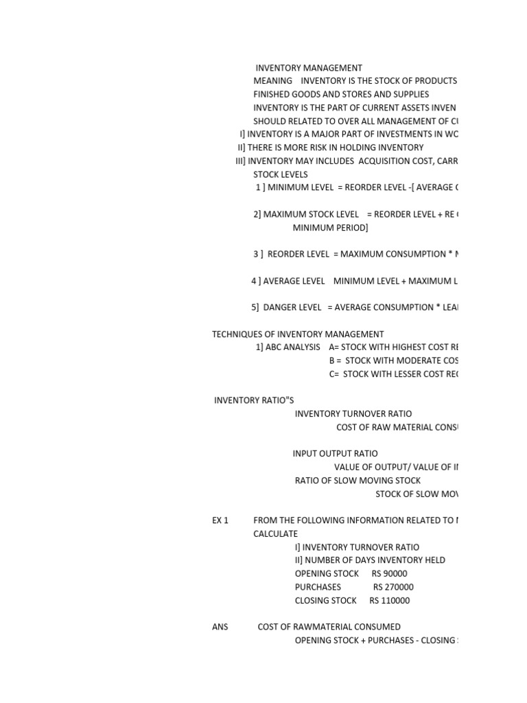 Inventory Management | PDF | Inventory | Financial Economics