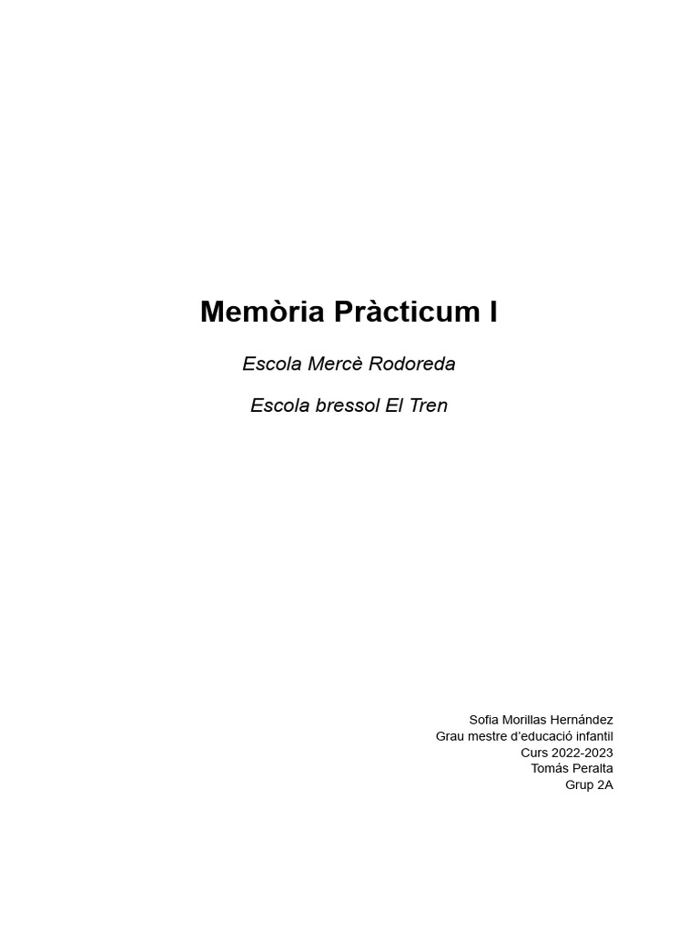 Memòria Practiques | PDF