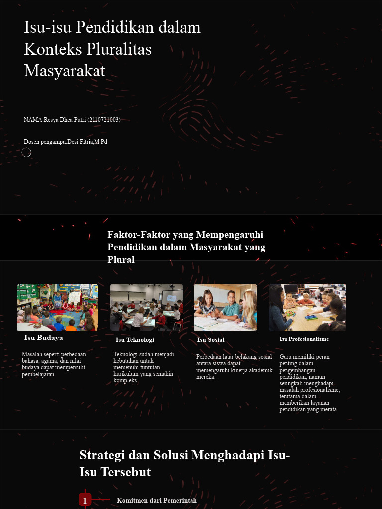 Isu Isu Pendidikan Dalam Konteks Pluralitas Masyarakat | PDF