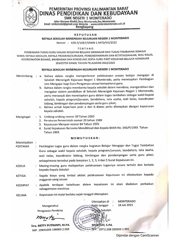 SK Ganjil TP 2022-2023 | PDF