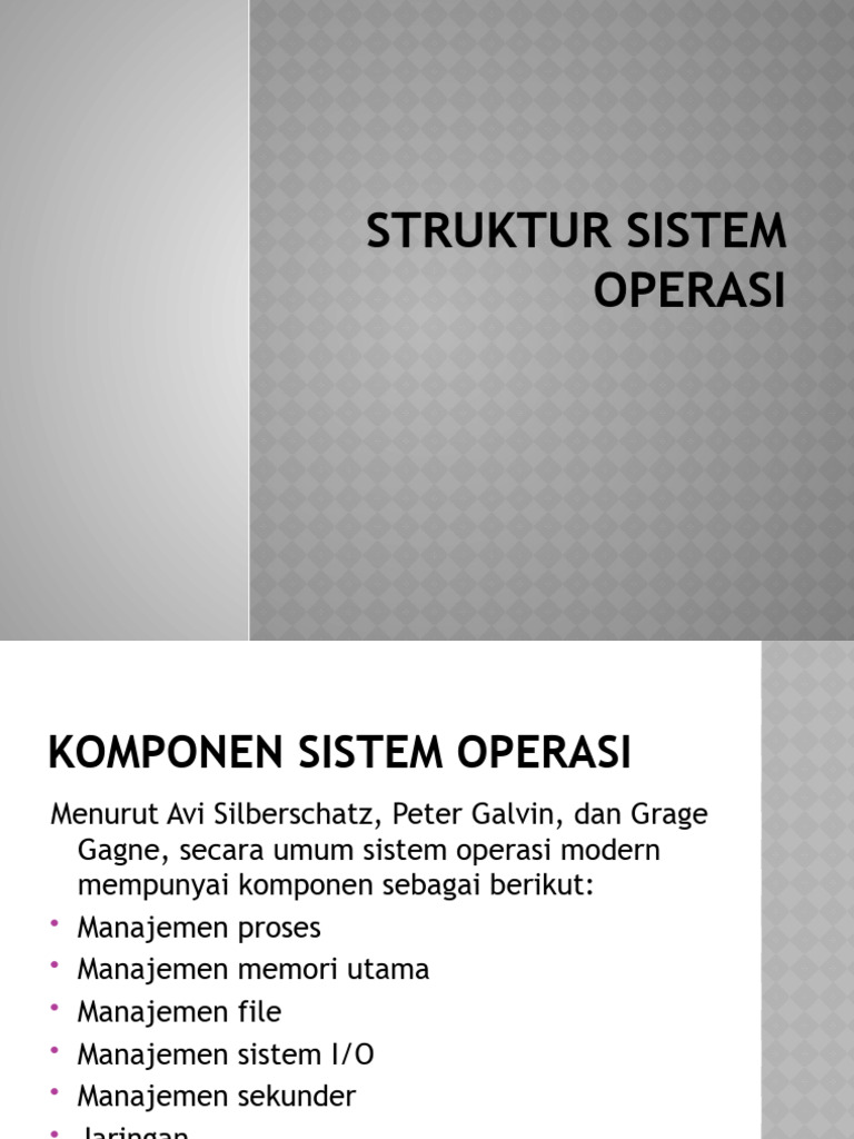 Struktur Sistem Operasi | PDF