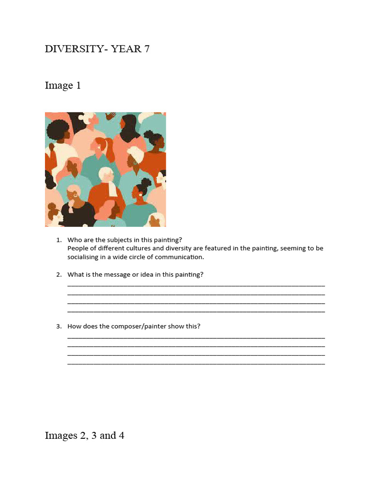 DIVERSITY - YEAR 7 Monday 25th July | PDF