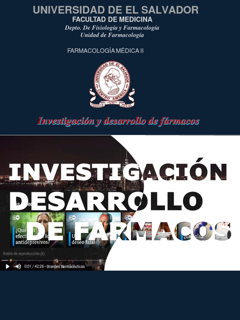 Clase 14. Investigacion y Desarrollo de Farmacos | PDF | Ensayo clínico | Farmacología