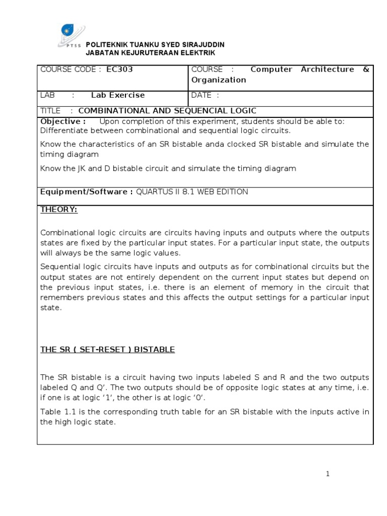 EC303 Lab2 Student | PDF | Electronic Design | Areas Of Computer Science