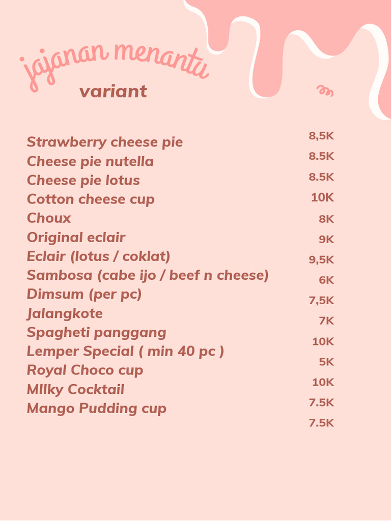 Daftar Harga Snack Box Menantu | PDF