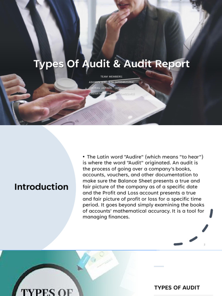 Types of Audit and Audit Reports | PDF | Audit | Auditor's Report