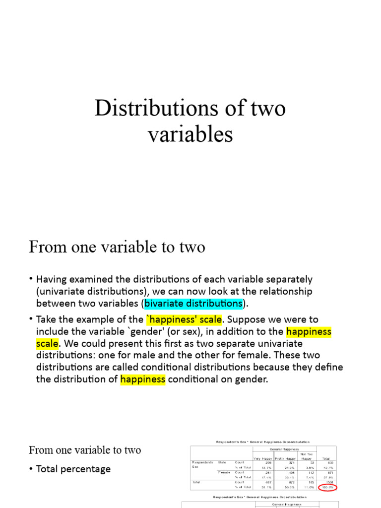 5 Distributions of Two Variables | Download Free PDF | Dependent And ...