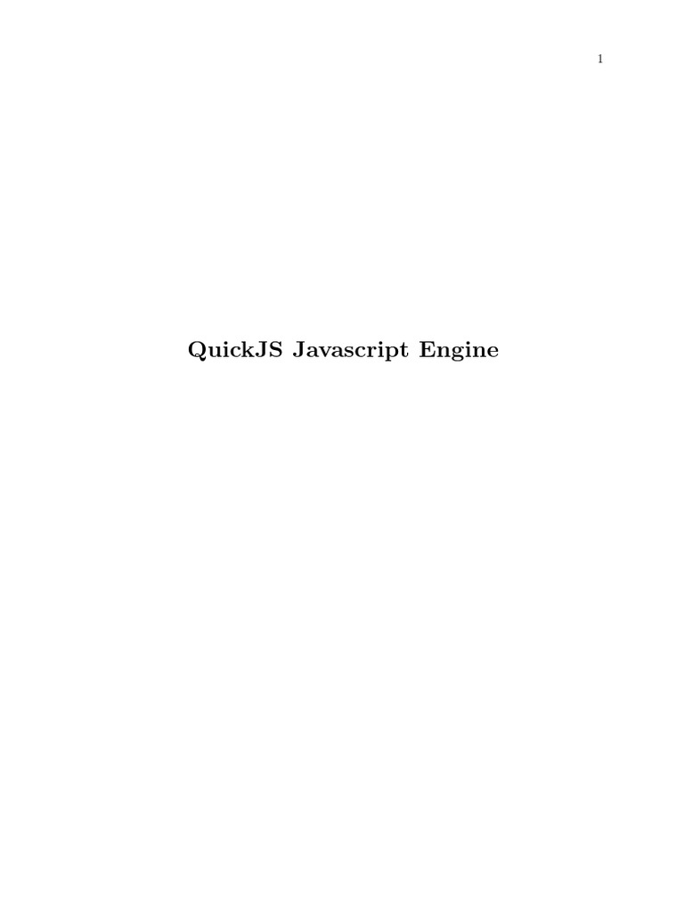 Quickjs | PDF | Java Script | Software