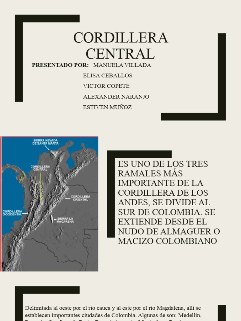 Cordillera Central - Terminado | PDF | Andes | Roca (geología)