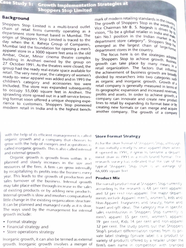 Case Study | Download Free PDF | Retail | Debt