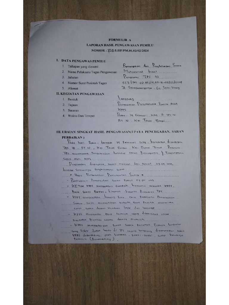 Form A Tungsura - TPS10 | PDF