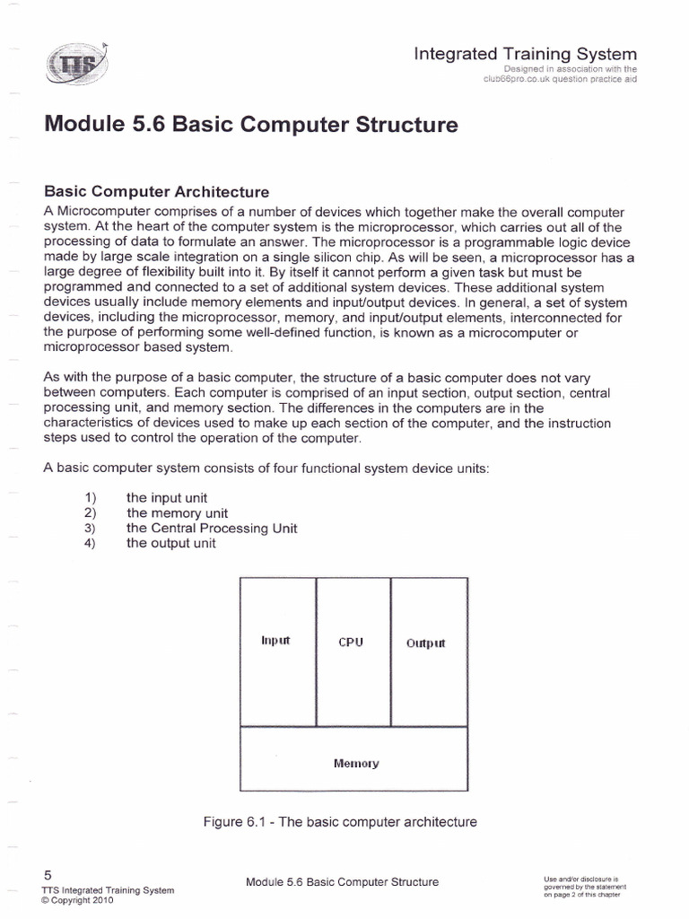 TTS - Basic Computer Structure | PDF | Microprocessor | Input/Output