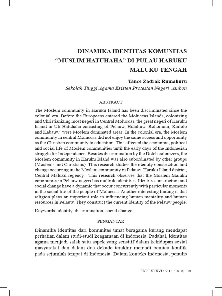 ID Muslim Hatuhaha Di Pulau Haruku Maluku T | PDF | Indonesia