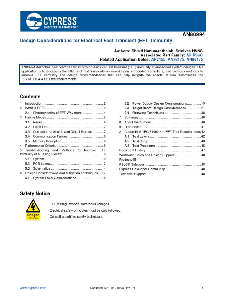 Design Considerations For Electrical Fast Transient | PDF | Alternating ...