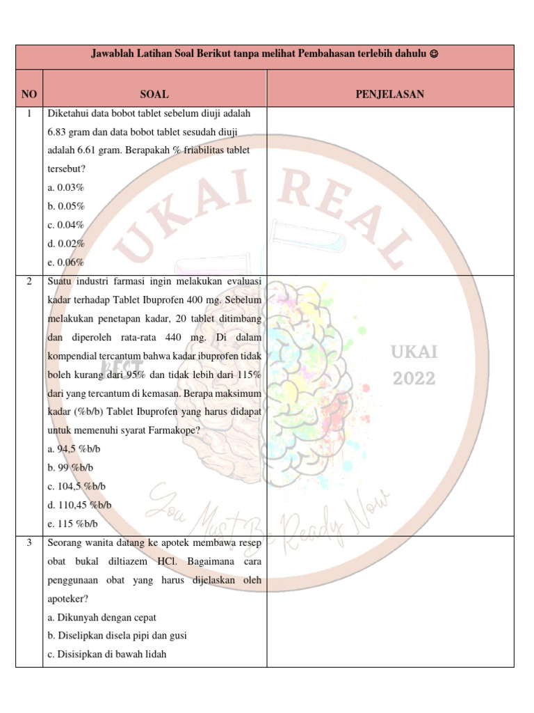 Bonus 100 Soal Solid - Semisolid | PDF