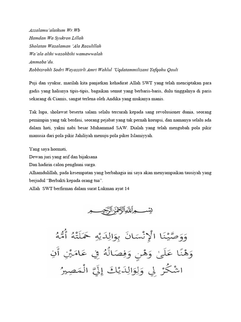 Teks Dacil Orang Tua | PDF | Kajian Bahasa Asing | Pengembangan Diri