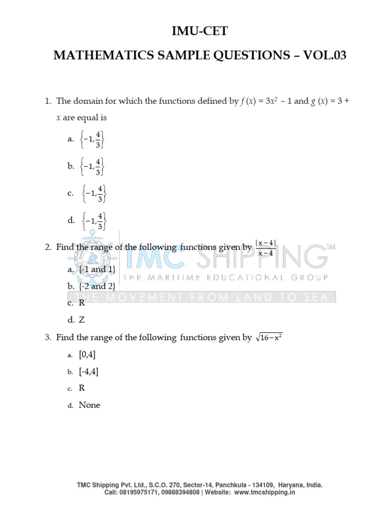 Math IMU CET Sample Questions 05 | PDF | Triangle | Mathematics Math IMU CET Sample Questions 05 | PDF | Triangle | Mathematics