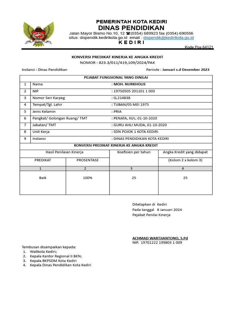 CONTOH & Rumus PAK Konvensi | PDF