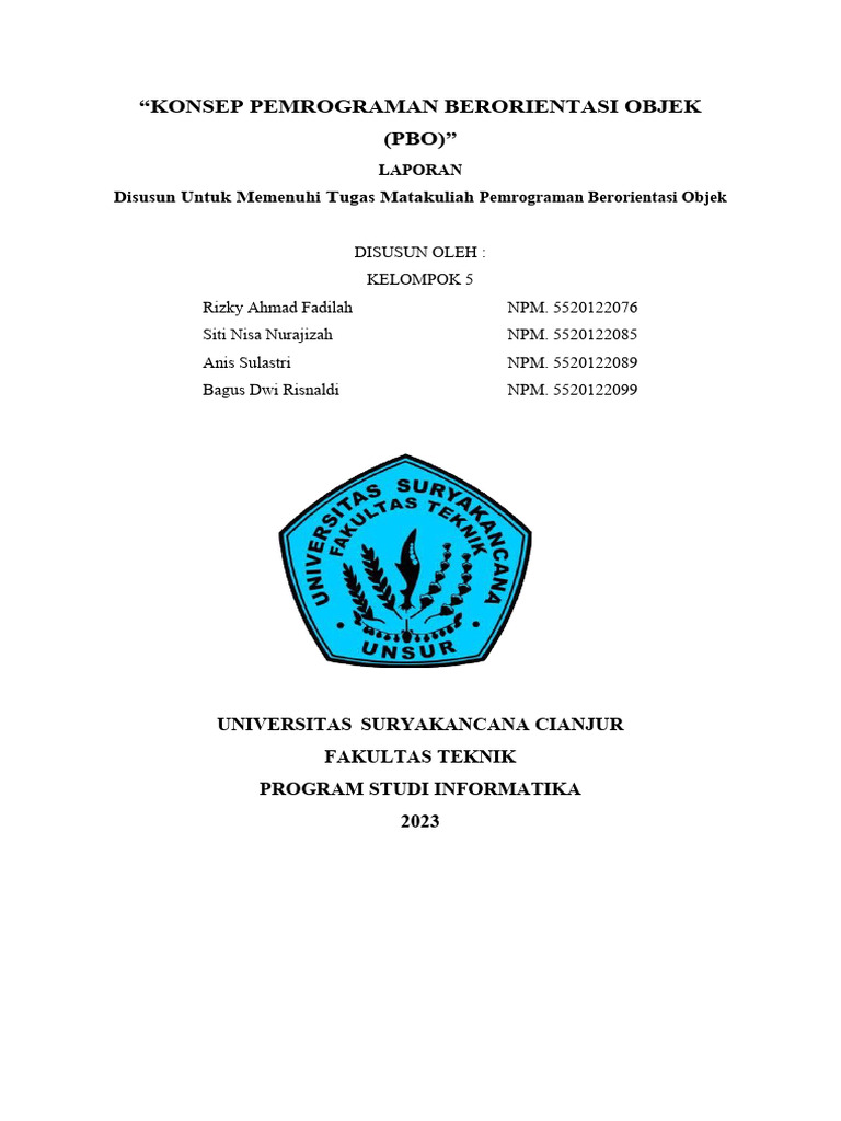 Konsep Dasar Pemrograman OOP | PDF