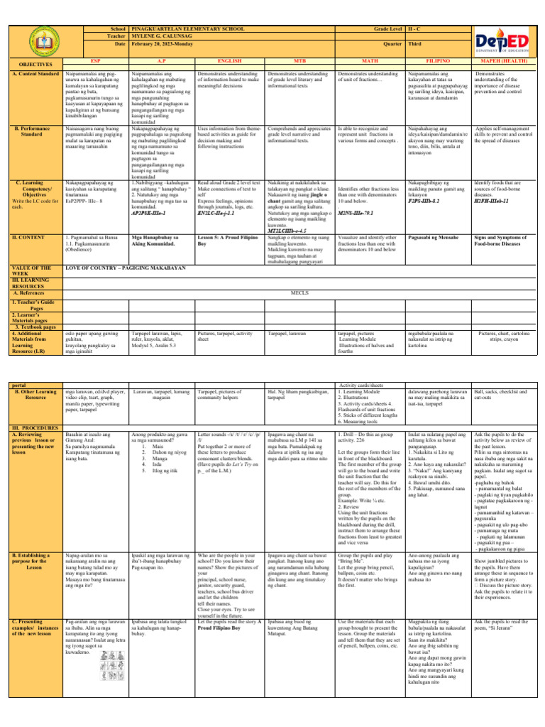 Q3 Week 2 Day 1 | PDF