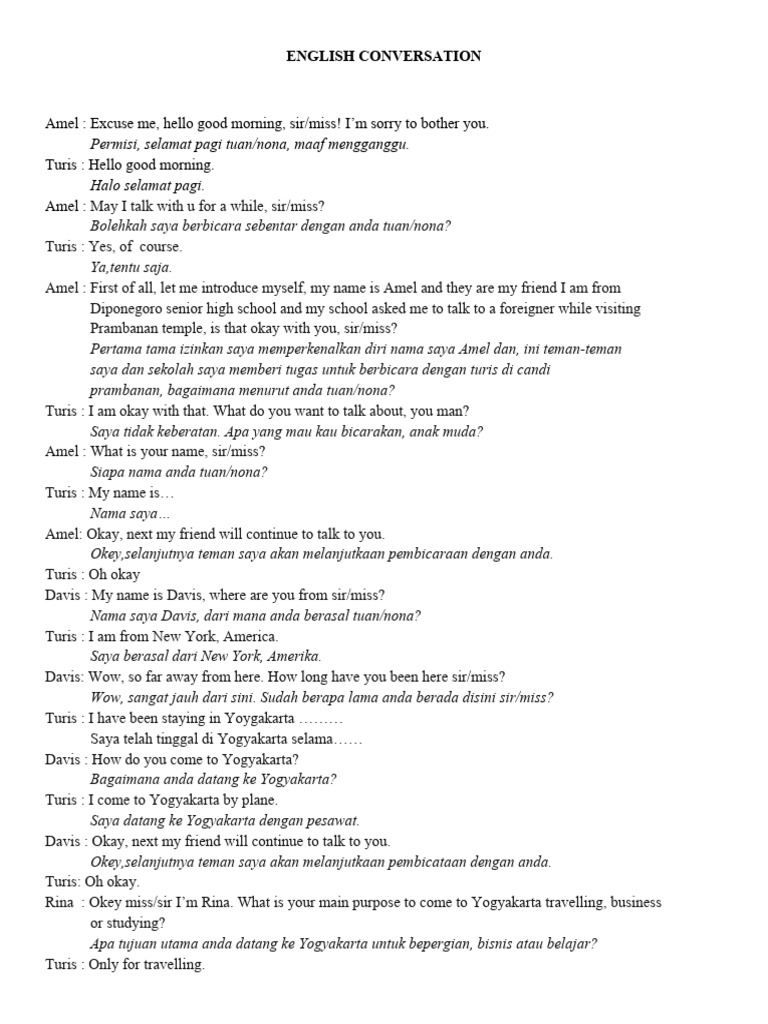 English Conversation | PDF