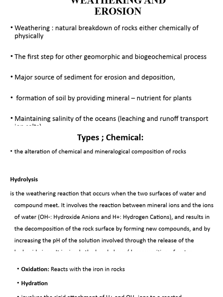 Geo 101 Lecture 5 | PDF | Weathering | Erosion