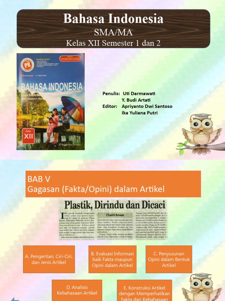 Bahasa Indonesia 12 - Intan Pariwara ARTIKEL | PDF