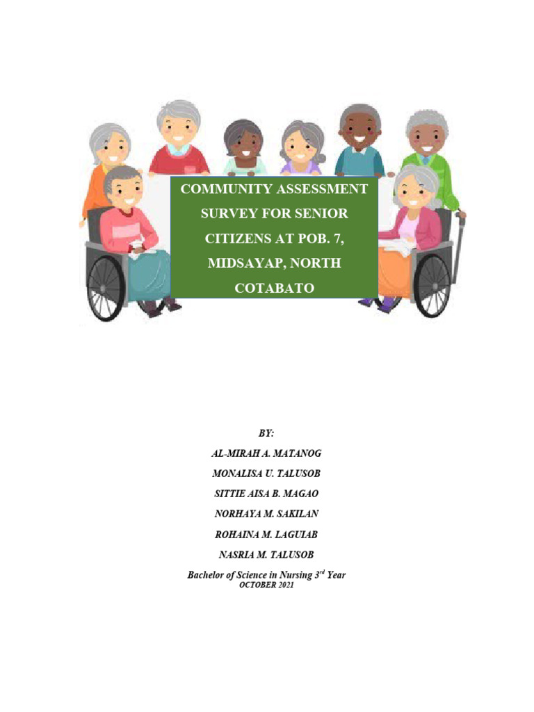 Community Assessment Survey For Senior Citizen at Pob | PDF | Old Age ...