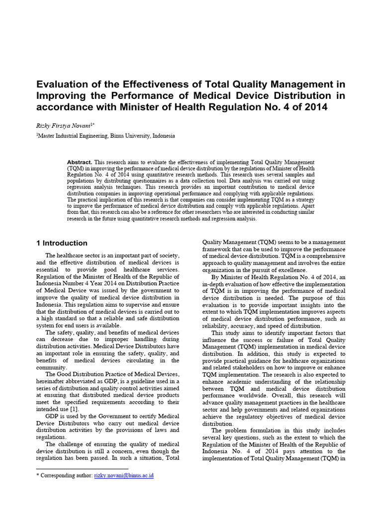 Paper Systematic Review_Evaluation of the Effectiveness of Total Quality Management in Improving ...