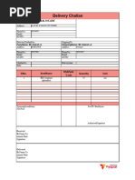 Delivery Challan Format Template in Excel | PDF