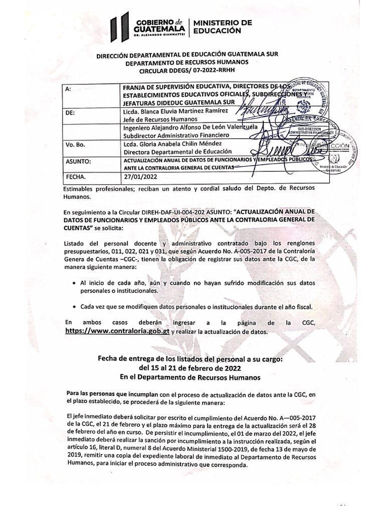 Circular 07-2022 | PDF