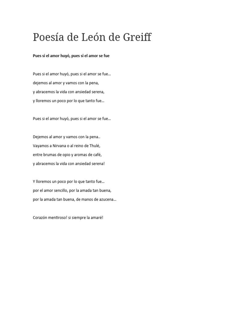 Poesía de León de Greiff | PDF