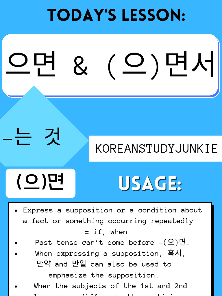 Korean Grammar Lesson Pdf Grammatical Tense Verb