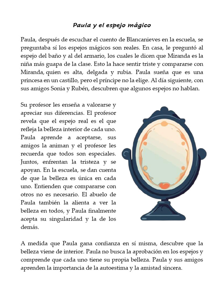 Paula y El Espejo Mágico | PDF