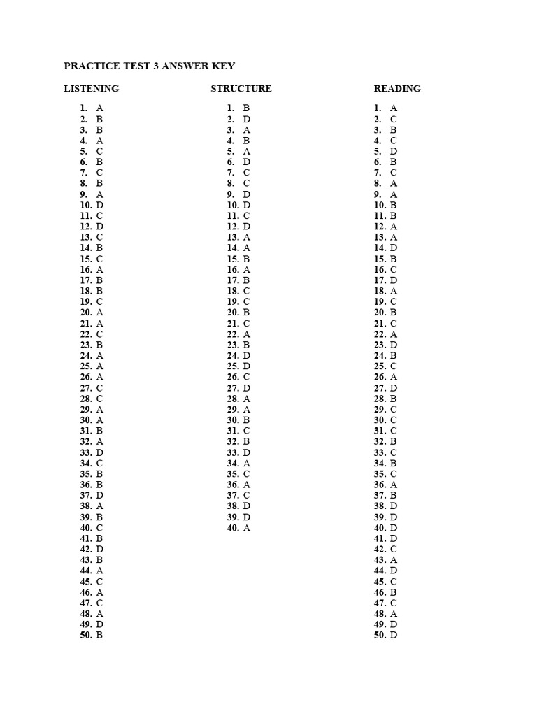 Practice Test 3 Answer Key Pdf