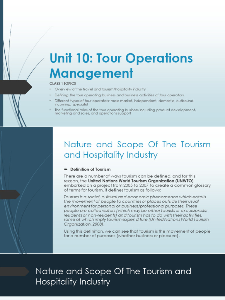 Unit 10 Tour Operations Lesson 1 | Download Free PDF | Hotel | Tourism