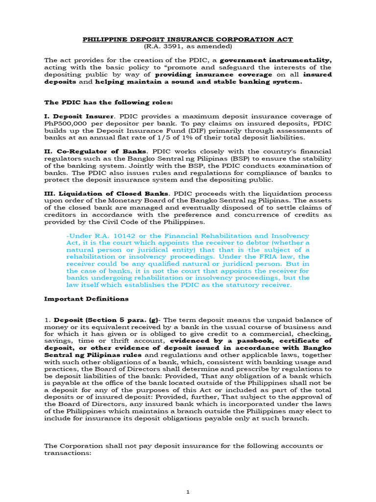 PDIC Law Updated | PDF