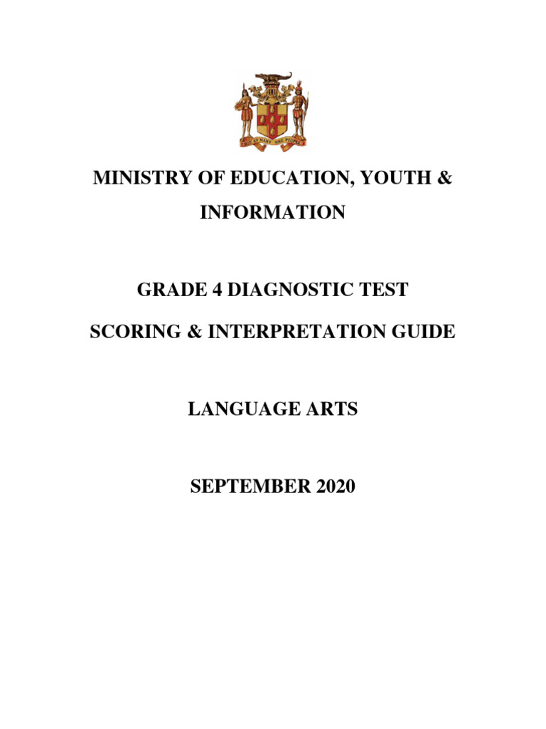Grade 4 Language Arts Diagnostic Guide | PDF | Verb | Grammatical Tense